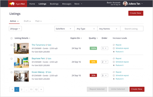 Announcement: User Interface Enhancements to AgentNet “My Listings” Page
