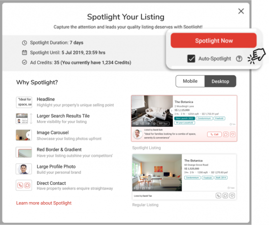 Spotlight Your Listings For A Longer Time And At Your Convenience!